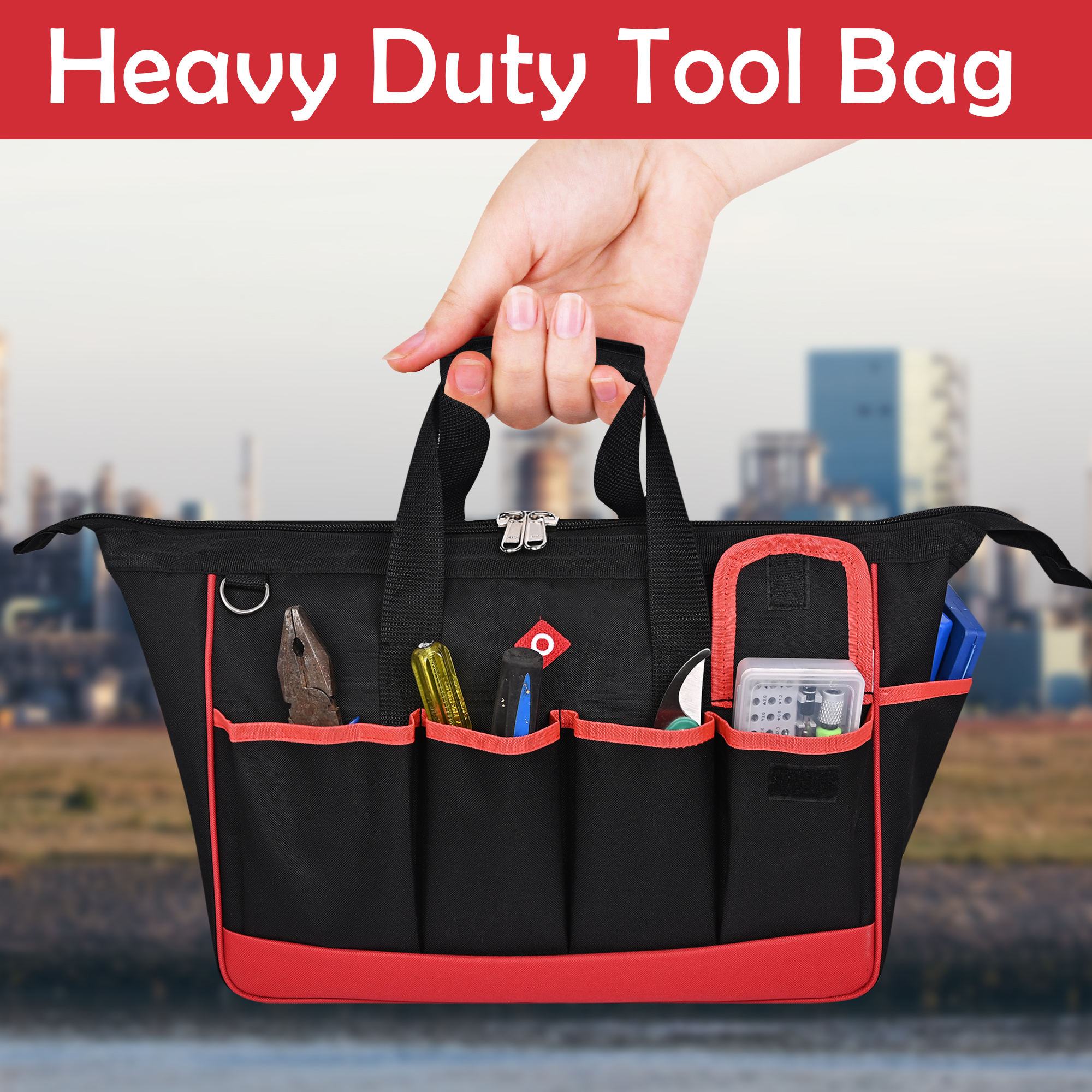 Pahal Nylon Tool Bag (Black, 16 inch) - Pahal International