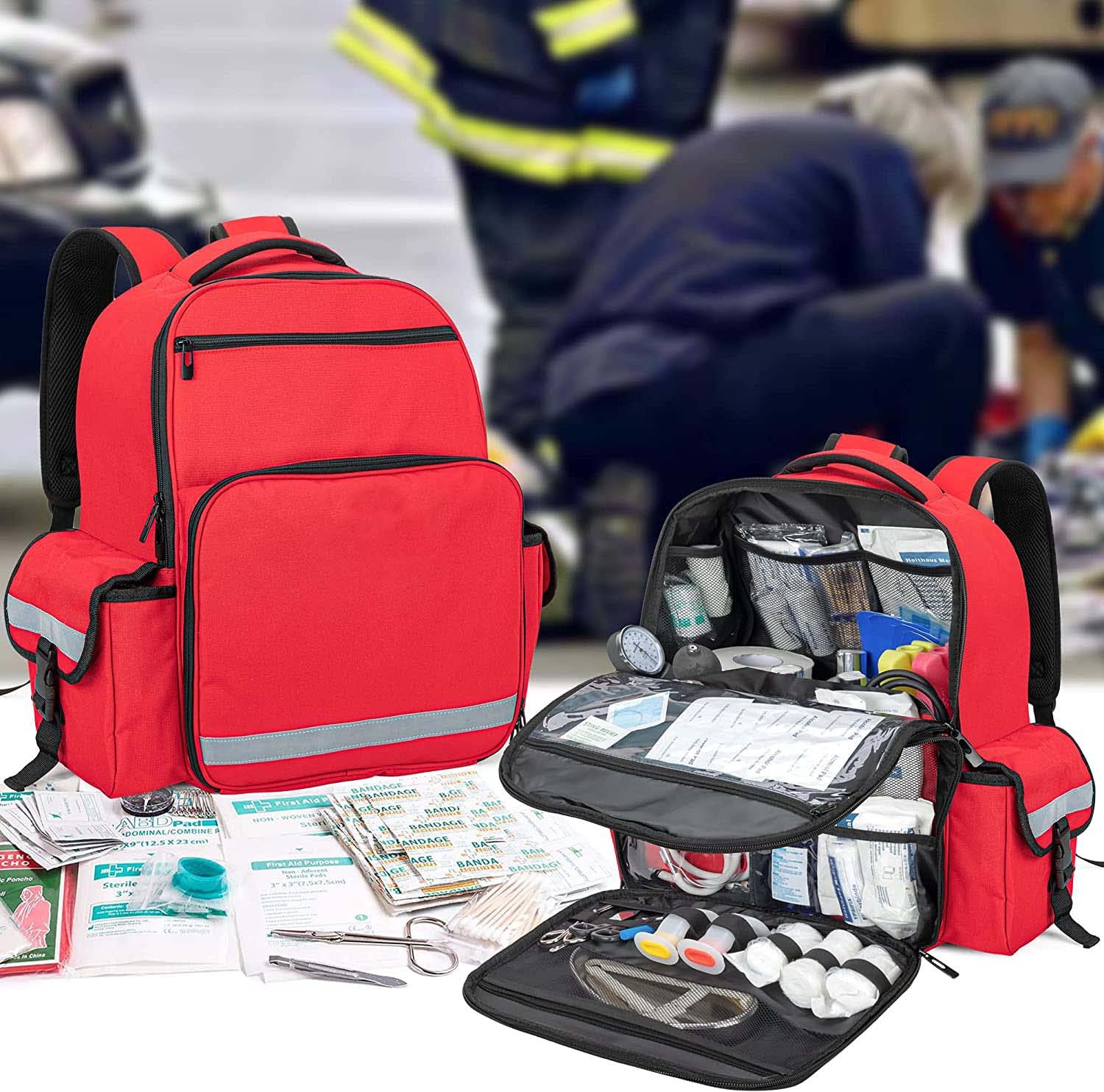 PAHAL Medicine Nylon Portable Large Backpack Medical First Aid Kit ...